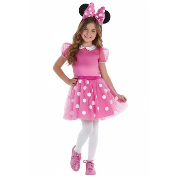 Disney | Costumes | Disney Pink Minnie Mouse Costume Girls Small 46 ...
